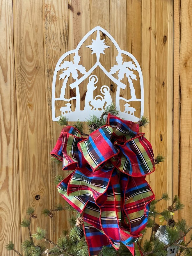 Nativity Scene Christmas Tree Topper Doubles as Yard or - Etsy