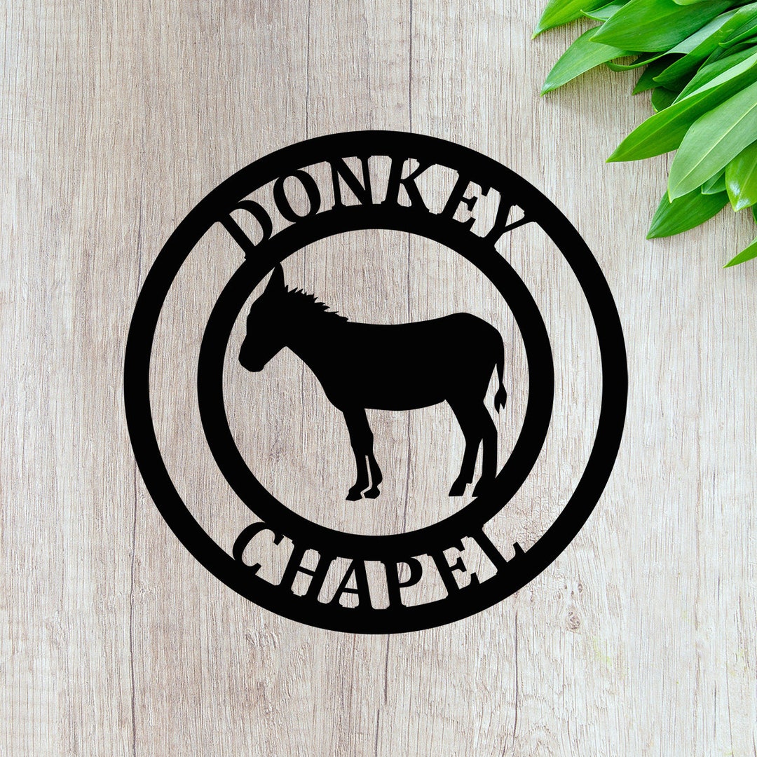 Custom Donkey Yard Sign - Personalized Farmhouse Donkey Wall Decor for ...