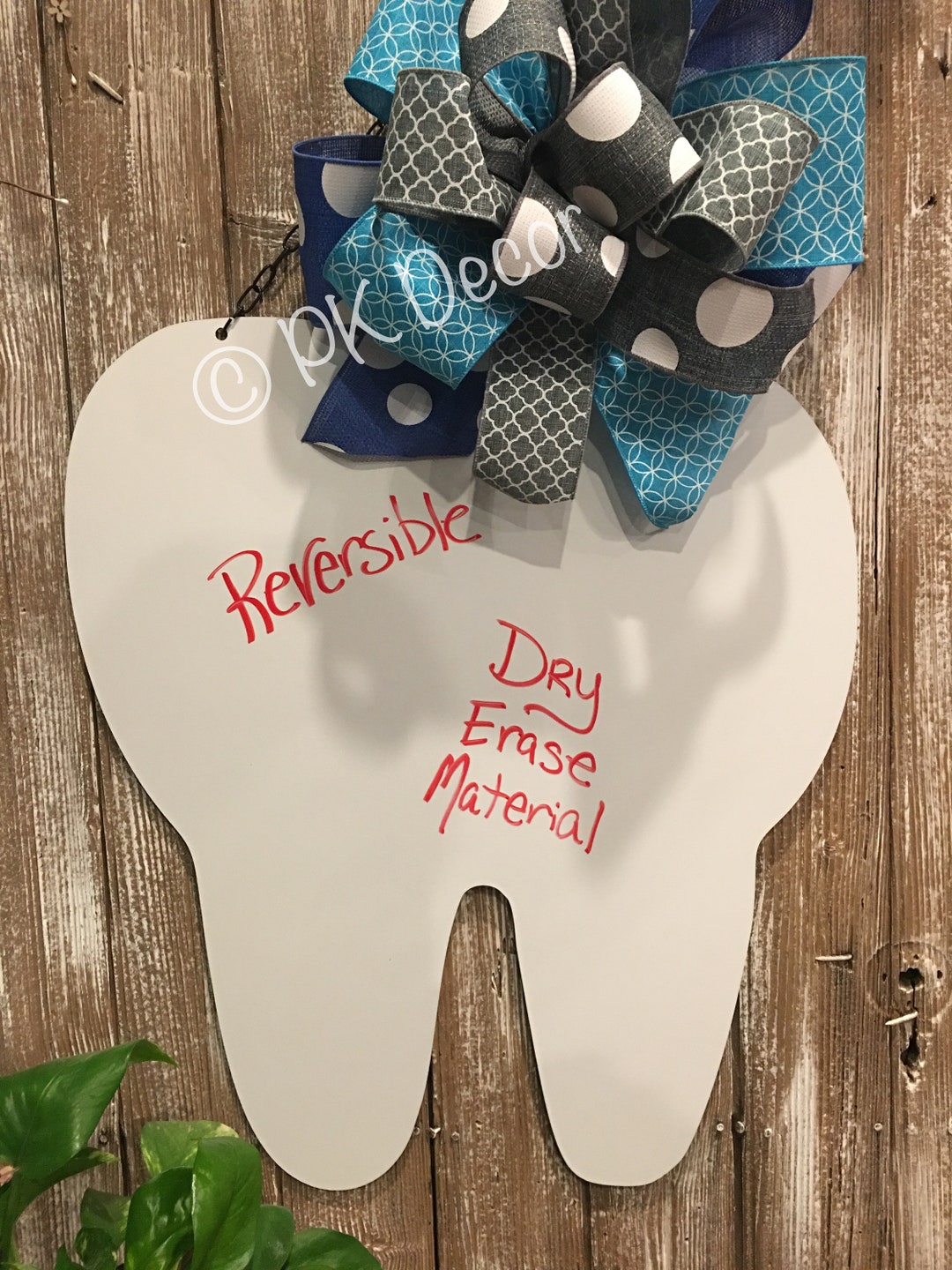Dry Erase Tooth Sign - Decor for Dentist Home or Business - Unique ...