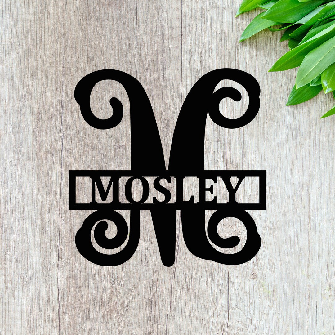 Family Initial Sign - Family Name Sign Wall Decor - Last Name Door ...