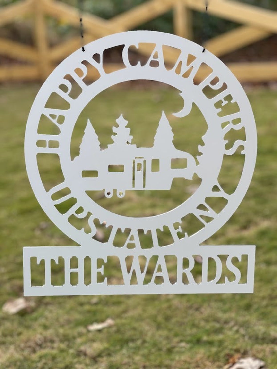 Customized Fifth Wheel Camper Sign Metal ACM Our Happy Place - Etsy