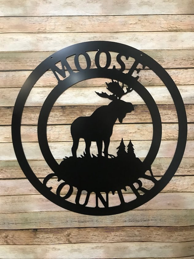 Custom Moose Cabin Sign Personalized Moose Mountain Home - Etsy