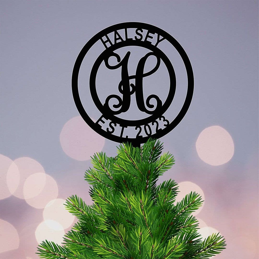 Customized Script Monogram Tree Topper - Perfect Custom Christmas ...