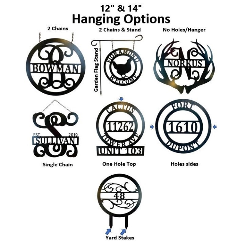 Custom House Number Sign for Home Round Street Address - Etsy