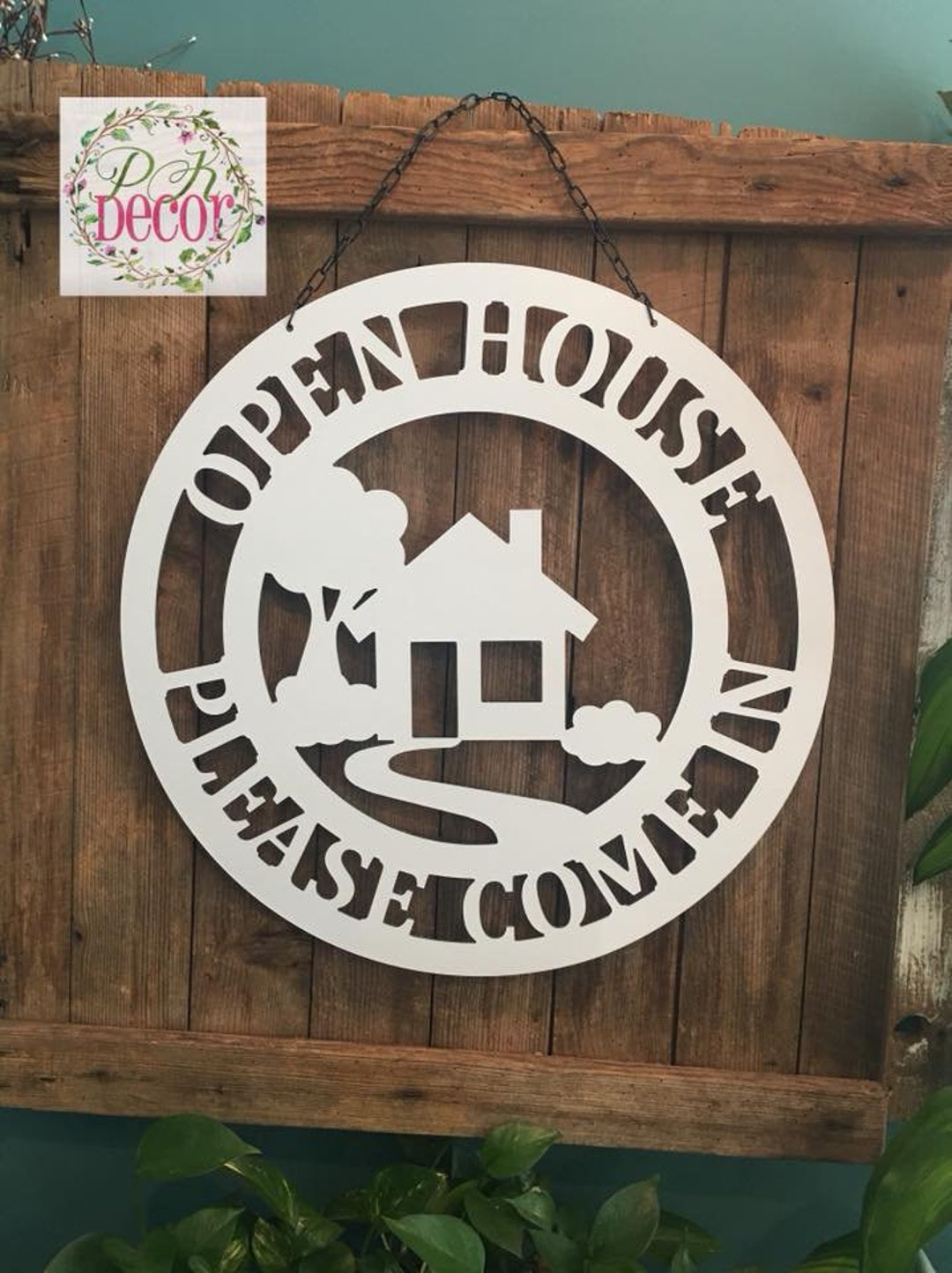 Custom Open House W Trees Sign - Perfect House Warming Gift or Gift for ...