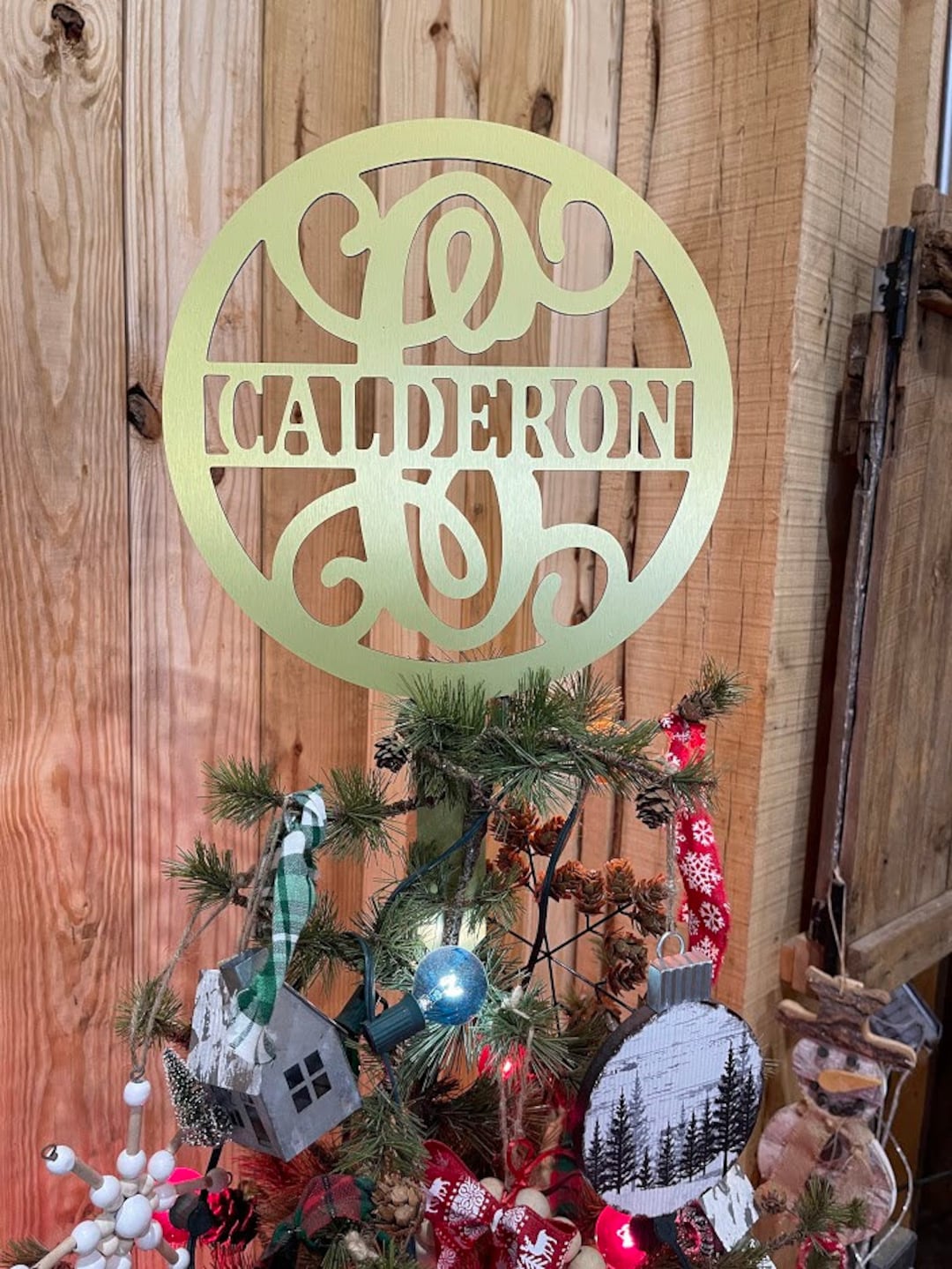 Personalized Christmas Tree Topper Decoration Custom Last - Etsy