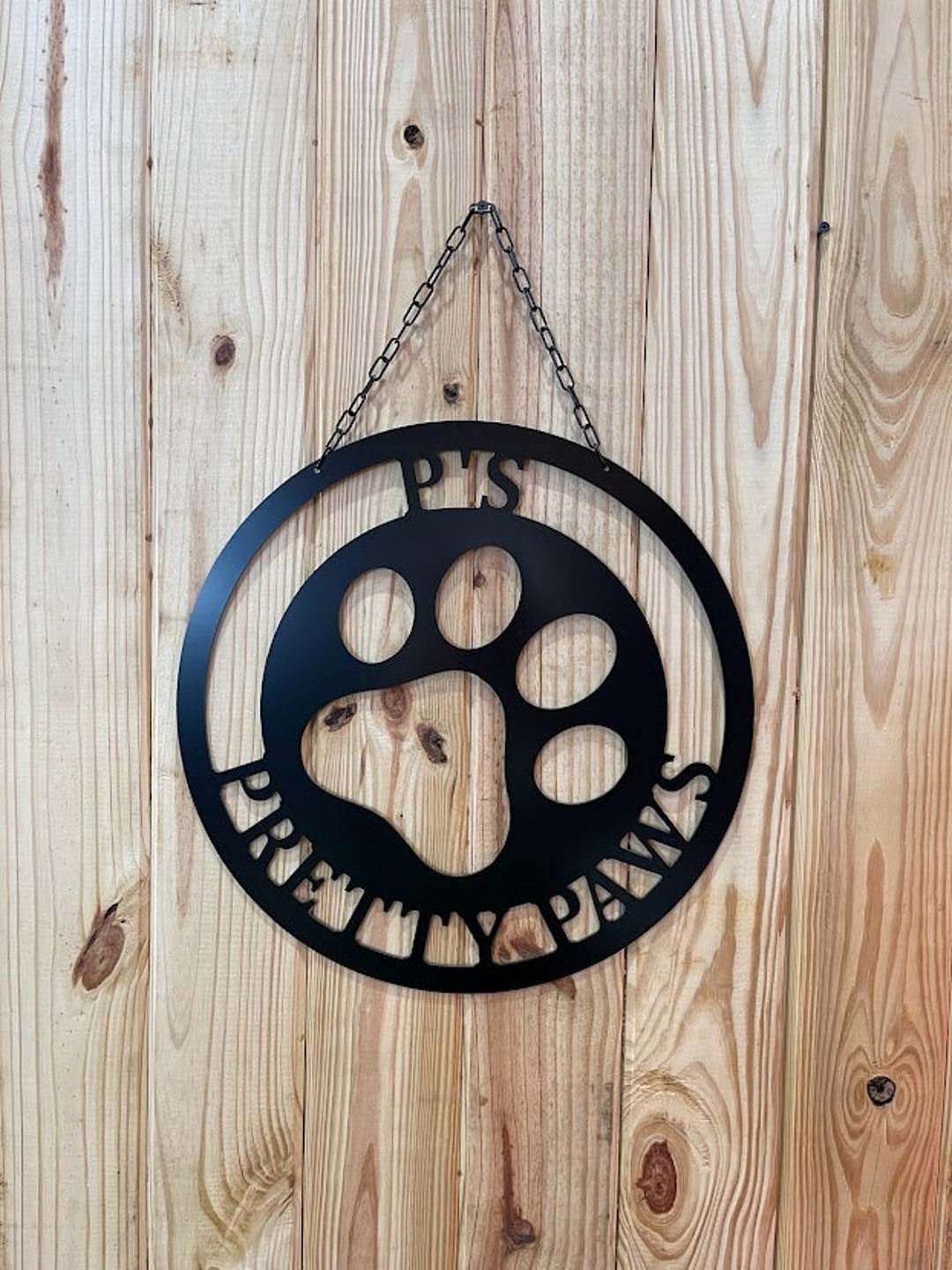 Personalized Dog Paw Print Door Hanger Perfect Pet Owner Gift Idea ...