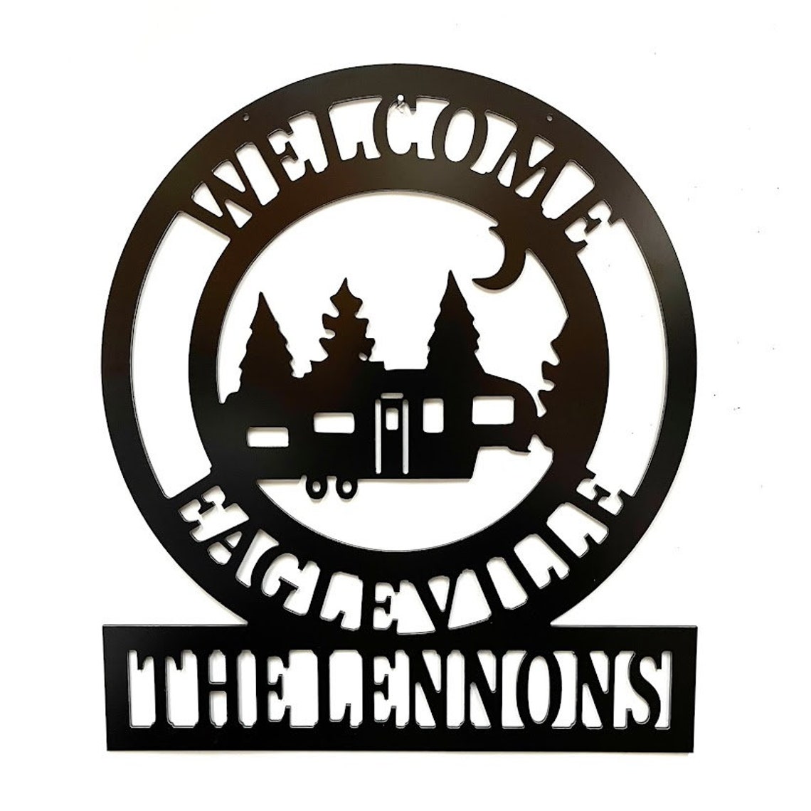 Customized Fifth Wheel Camper Sign Metal ACM Our Happy Place - Etsy