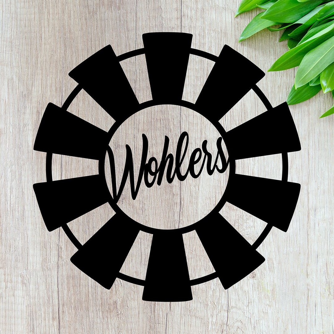 Custom Last Name Windmill Wall Decor Name Windmill Decor for Front ...