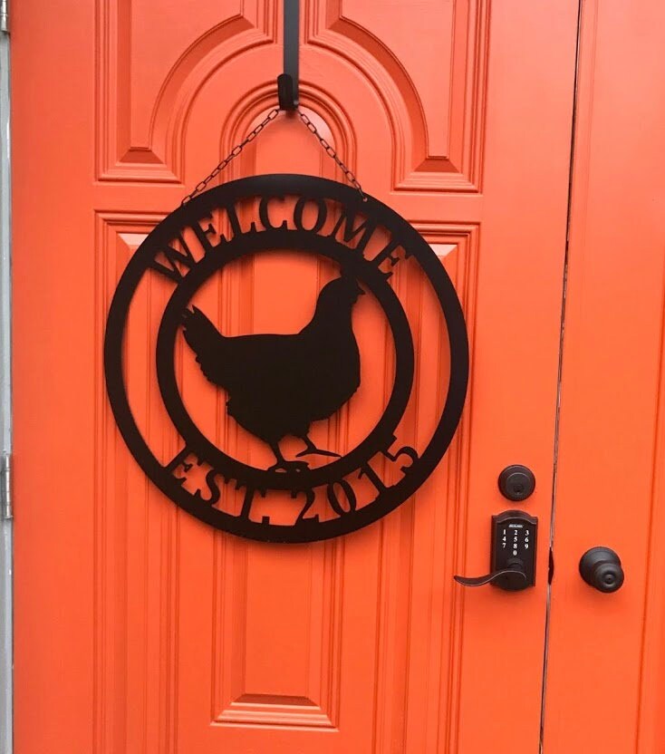 Custom Rooster House Number Sign for Home Personalized - Etsy