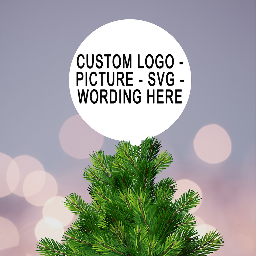 Custom Logo Tree Topper for Christmas Tree - Christmas Tree Topper Logo ...