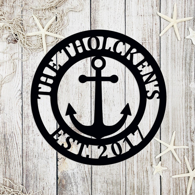 Nautical Anchor Sign - Etsy