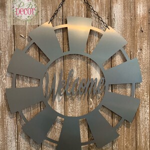 Windmill Welcome Sign Front Porch 24 Metal ACM - Etsy