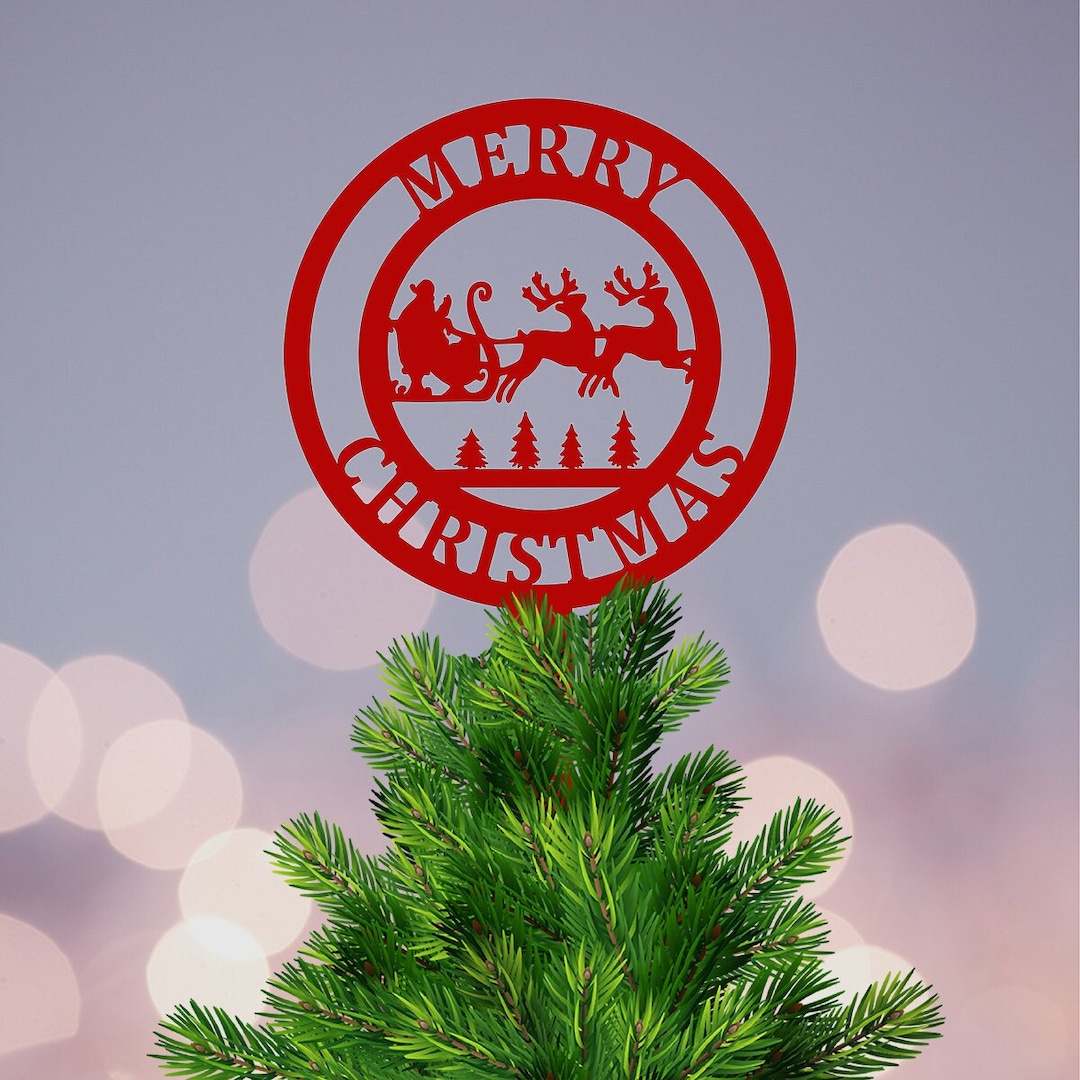 Personalized Christmas Tree Topper Santa Clause Customize Wording ...