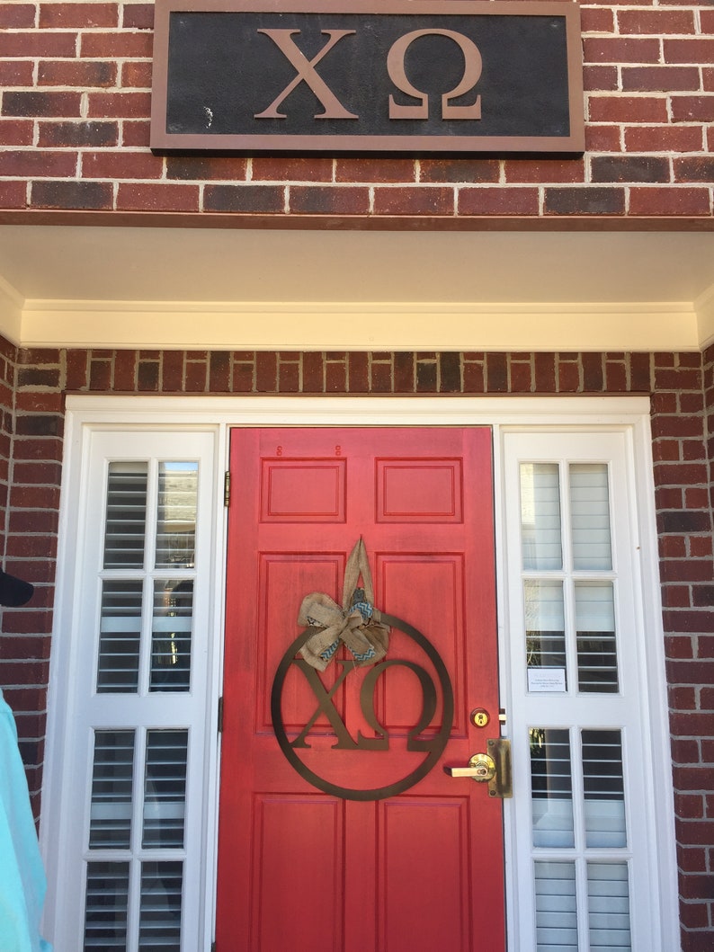 Greek Letter Door Hanger Sorority and Fraternity House Sign - Etsy