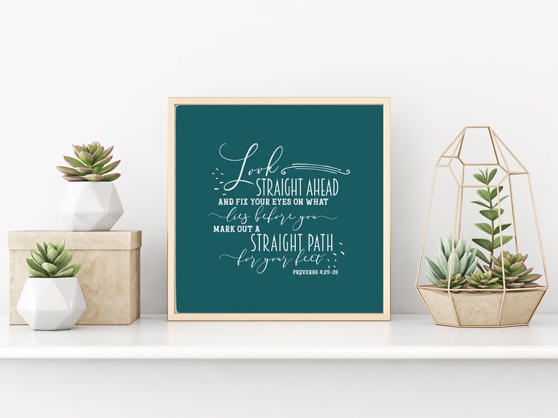 Christian Print Scripture Art Look Straight Ahead - Etsy