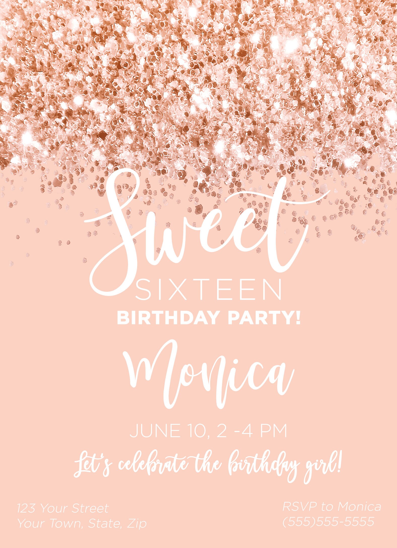 Sweet 16 Party Invite Set - Custom Party Invitation - Printable Party ...