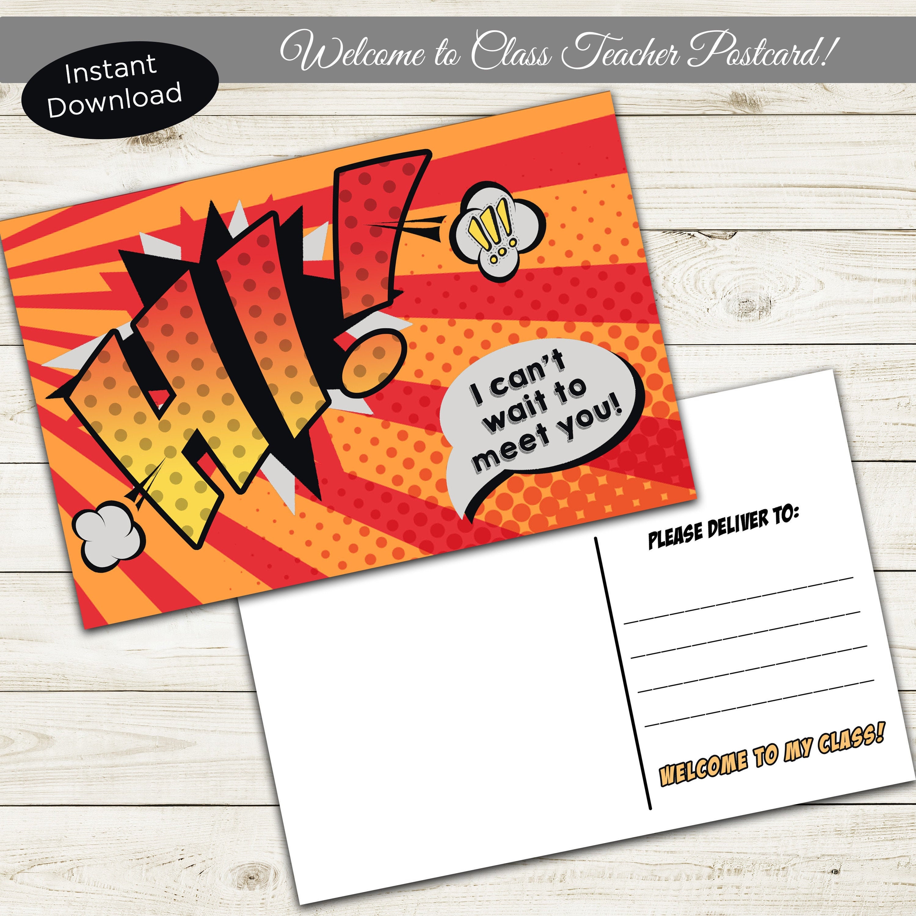 Meet the Teacher - Back to School - Student Postcard - Mail From ...
