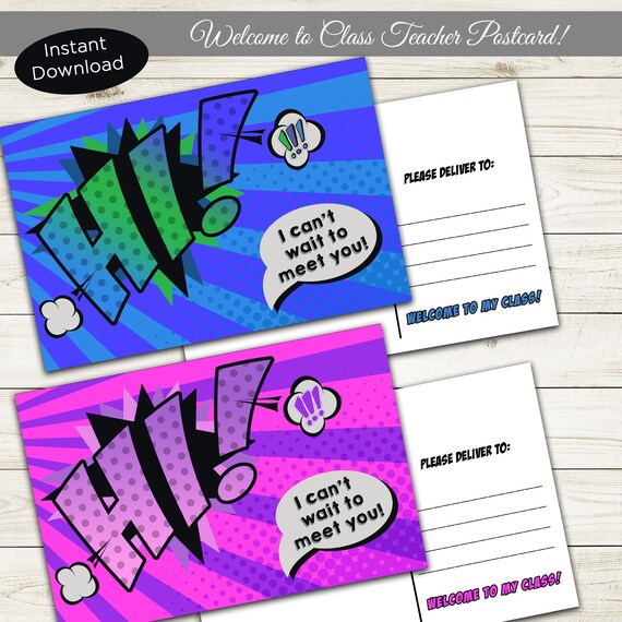 Meet the Teacher Back to School Student Postcard Mail - Etsy