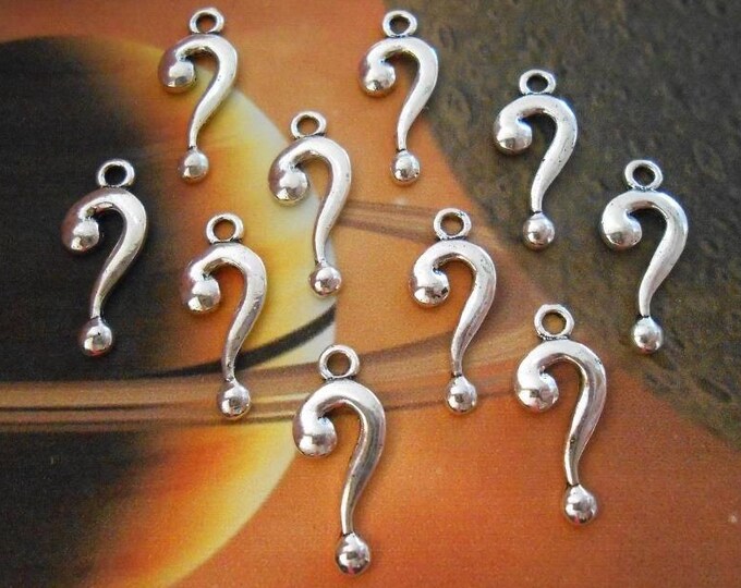 20 Question Mark Charms Silver Punctuation Riddler Surprise Question ...