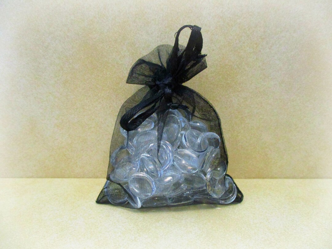 10 Black Organza Drawstring Favor Bags: 2.5 X 3.5" Jewelry Sachet - Etsy