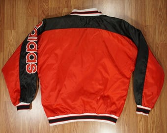 Vintage 80s Adidas Big Trefoil Logo Leaf Jacket Hip Hop Vintage 80s Adidas Big Trefoil Logo Leaf Jacket Hip Hop