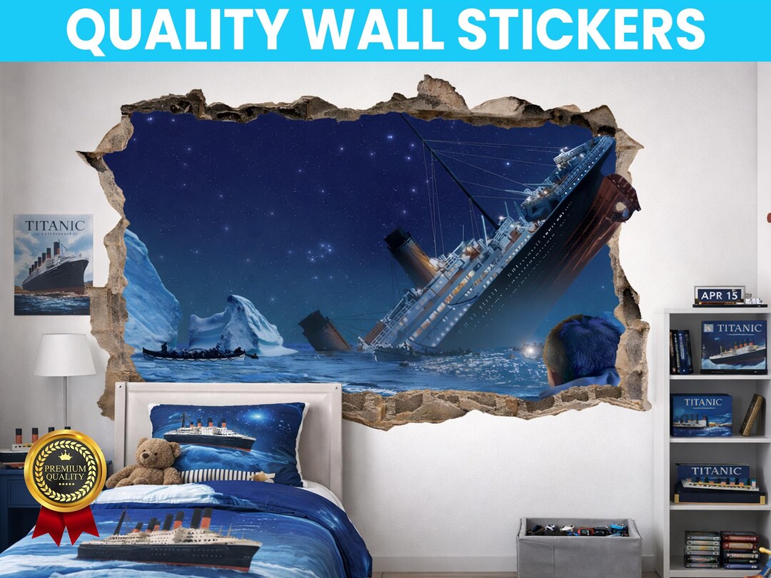 Titanic Wall Decal Sticker Mural Poster Print Art Home Bedroom Office ...