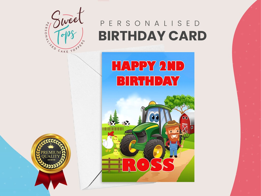 Personalised A5 Birthday Card Farmer | Any Name & Age - Etsy