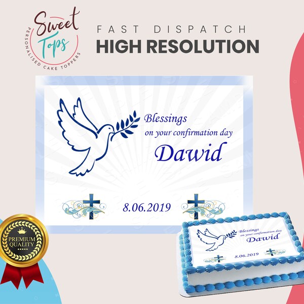 Confirmation Cake Topper - Etsy
