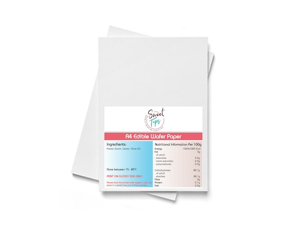 25x Edible Wafer Paper rice Paper for Printing A4 Pack | Etsy