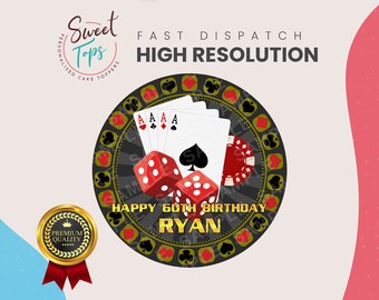 Russian Roulette Wheel Round Edible Cake Topper Decoration | Etsy