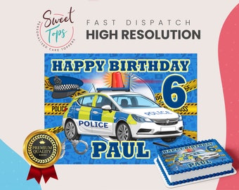 Personalised Acrylic American Police Law Enforcement Cake Topper ...