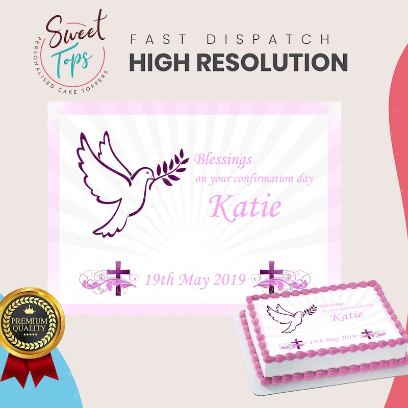 Confirmation Cake Topper - Etsy