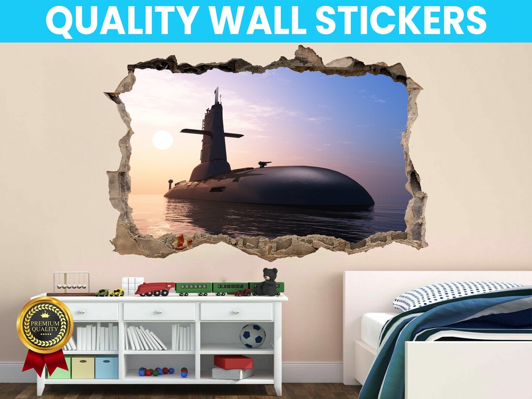 Nuclear Submarine Wall Decal Sticker Mural Poster Print Art Home ...
