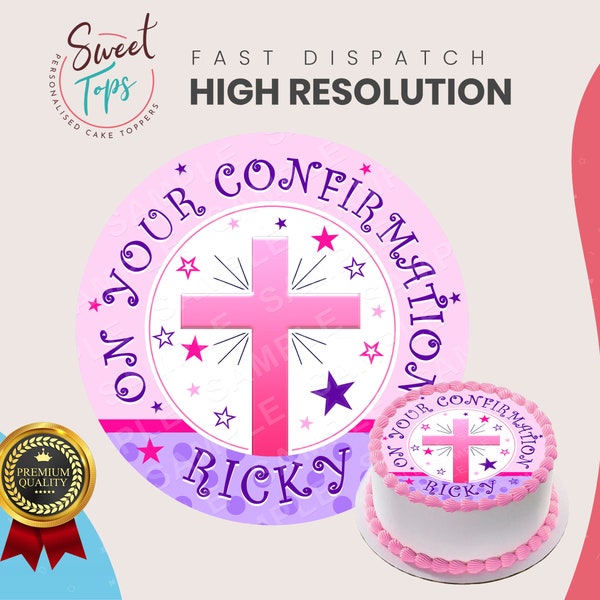 Confirmation Cake Topper - Etsy