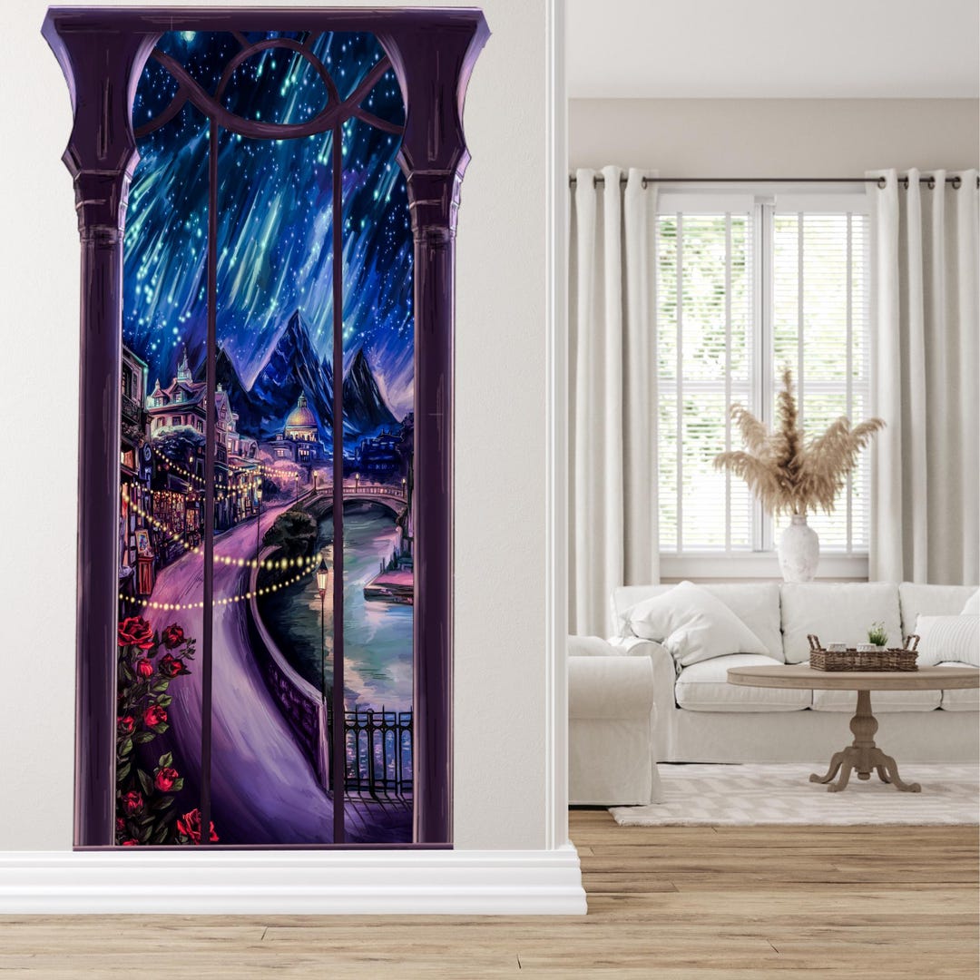 Window to Velaris - ACOTAR Vinyl Stickable Wall Mural - SJM Officially ...
