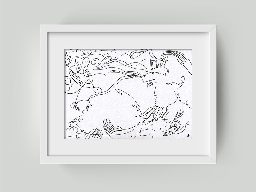 Original Drawing Simple, Noble, Noble, Simple, Black and White ...
