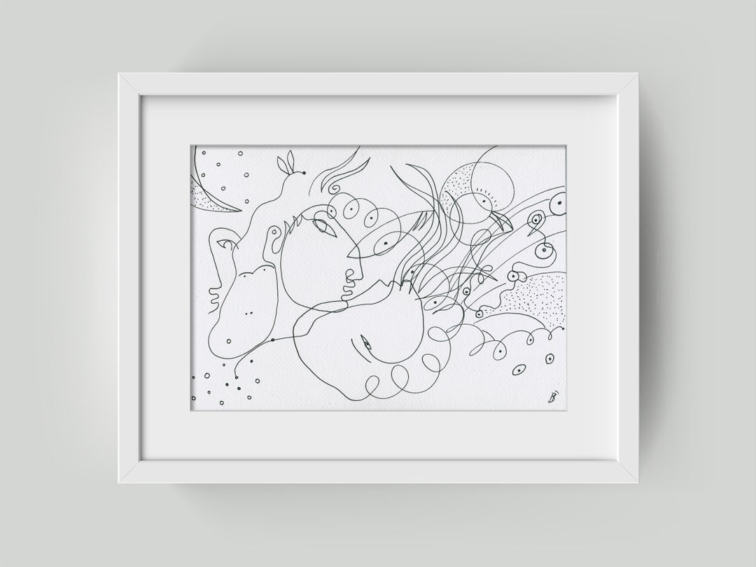 Original Drawing, Simple, Elegant, Noble, Black and White, Original ...