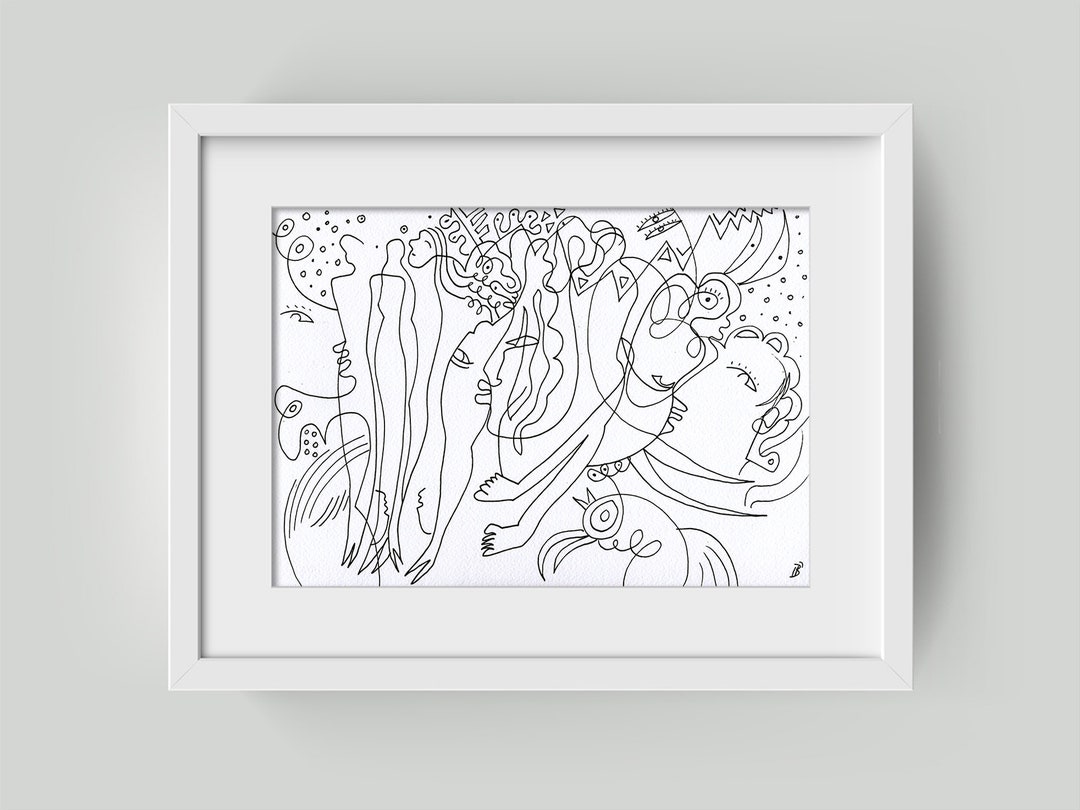 Original Drawing Simple, Noble, Noble, Simple, Black and White ...