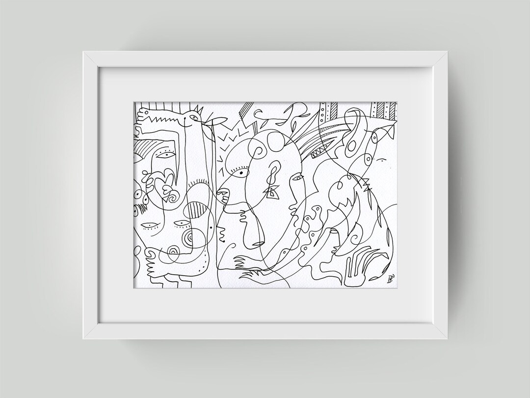 Original Drawing Simple, Noble, Noble, Simple, Black and White ...