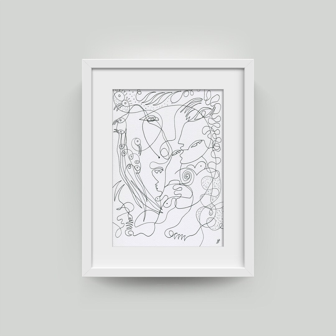 Original Drawing, Simple, Elegant, Noble, Black and White, Original ...