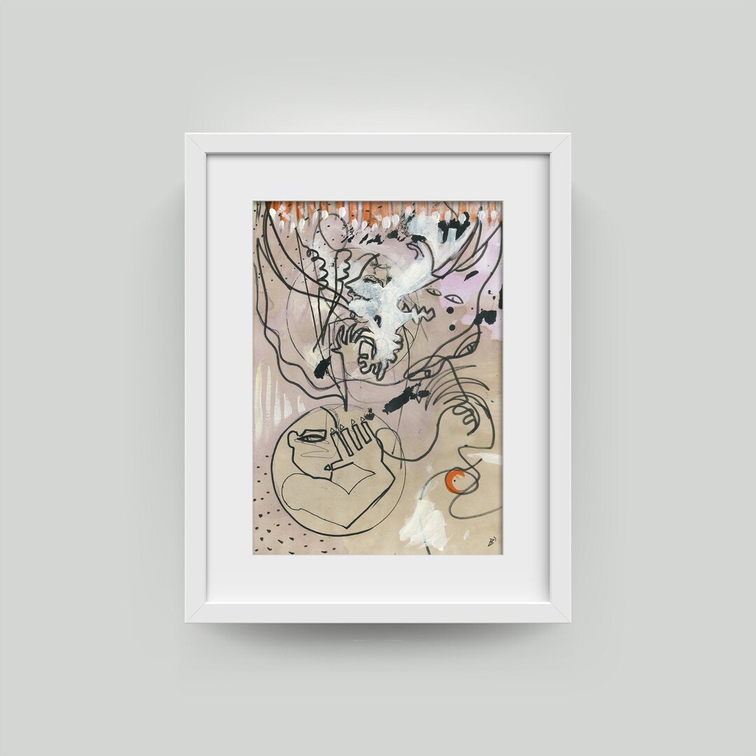 Unique DIN A4 Artwork - Modern Artist Paintings, Unique Pieces - "mixed ...