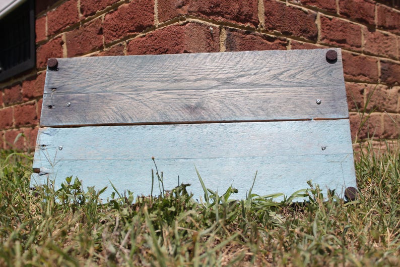 Rustic Distressed Handmade 'beachy Aqua Blue' Reclaimed Pallet Wood ...
