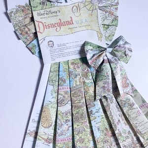Paper Dress- Vintage Disneyland Map - Etsy