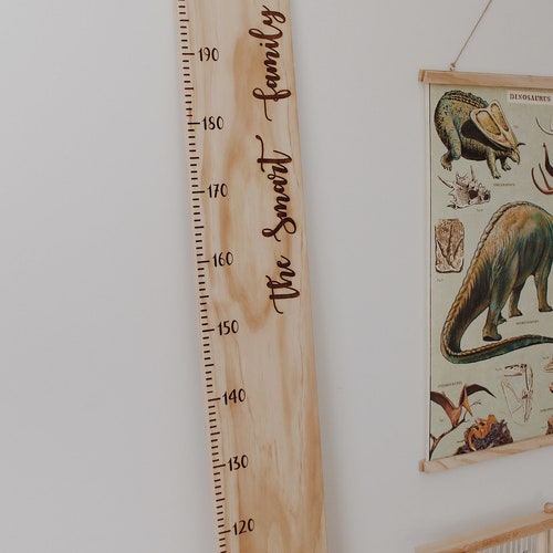 Wooden Family Height Chart Growth Chart Surname Height - Etsy Australia