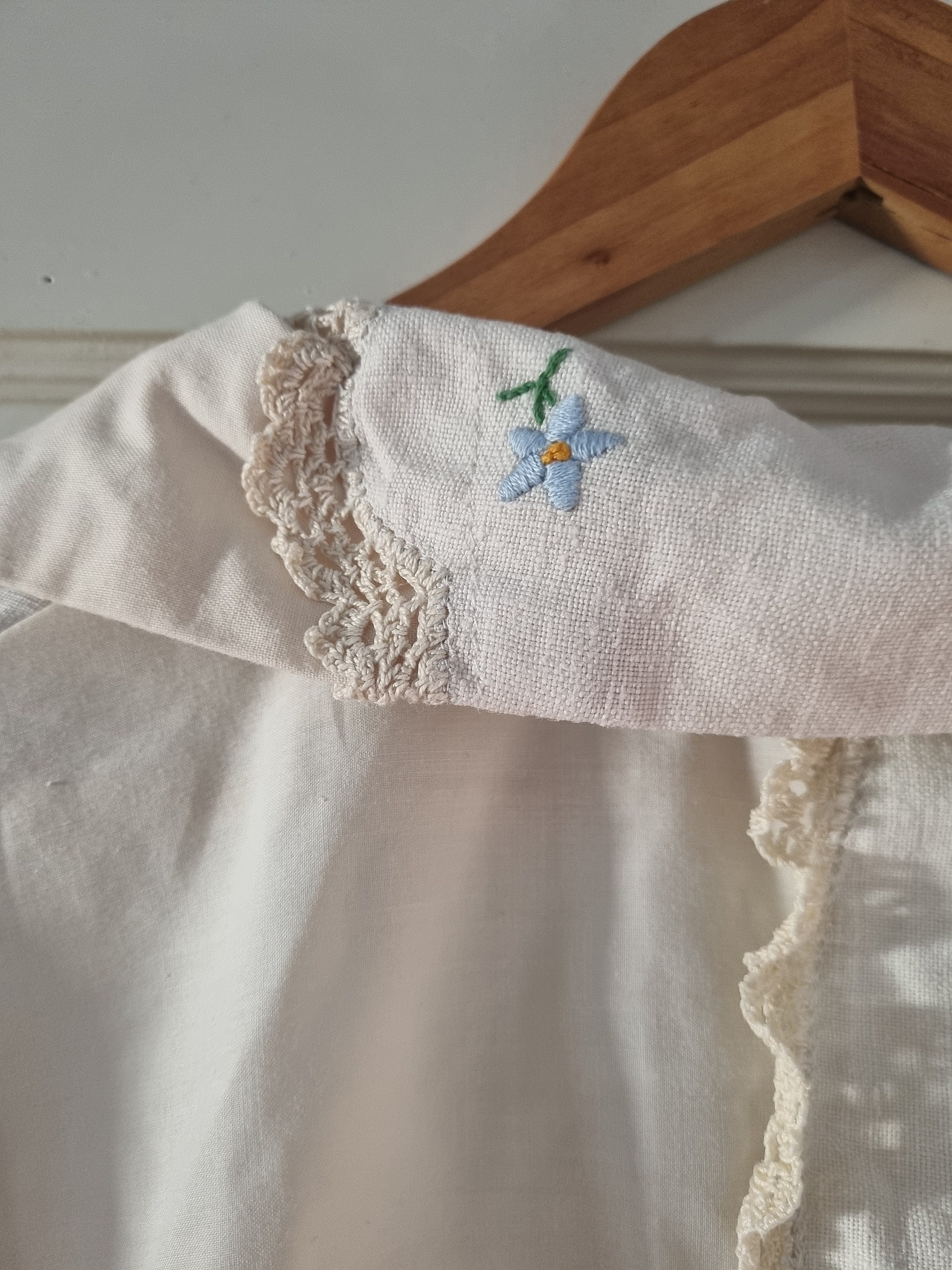 Chinchen St Handmade Upcycled Linens Patchwork Cropped Blouse Shirt 3 ...