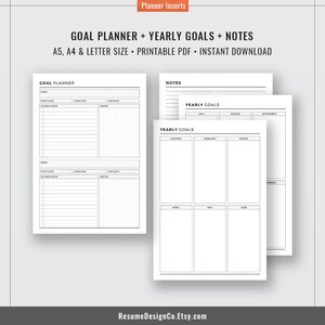 Goal Planner Habit Tracker Habit Overview Yearly Goals - Etsy