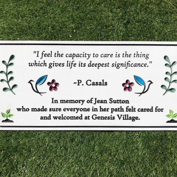 Dedication Plaque - Etsy
