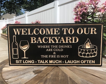 Outdoor Welcome Sign | Etsy