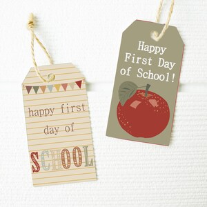 GIFT Tags Welcome Back to School Printable, Back School Gift Labels ...